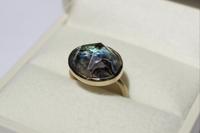 黒蝶貝+水晶 / K10YG | iichi ハンドメイド・クラフト作品・手仕事品の通販