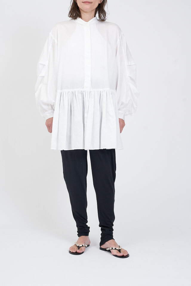 コットンカットソーギャザーパンツ BLACK | iichi ハンドメイド・クラフト作品・手仕事品の通販