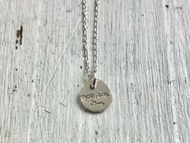 顔文字刻印【lwl】ミニプレートペンダント/silver925 /No.00196933 | iichi ハンドメイド・クラフト作品・手仕事品の通販