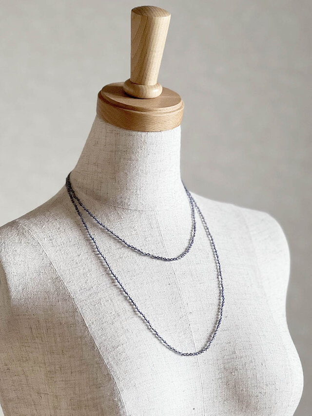 No. 159 アイオライトのネックレス | iichi 日々の暮らしを心地よくするハンドメイドやアンティークのマーケットプレイス