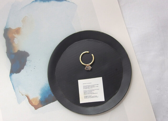 真鍮イヤーカフ ハーキマーダイヤモンド 4月誕生石 原石 | iichi ハンドメイド・クラフト作品・手仕事品の通販