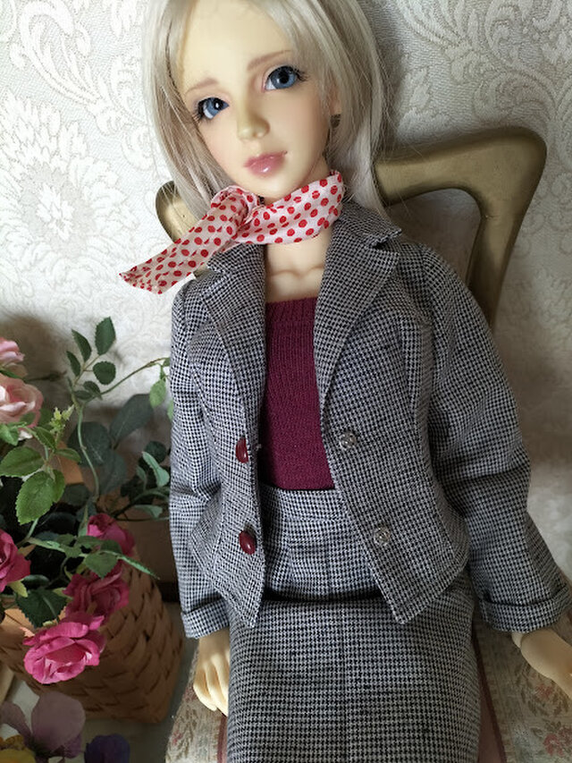 SD16タイプ用 チドリ格子のスーツセット | iichi ハンドメイド・クラフト作品・手仕事品の通販