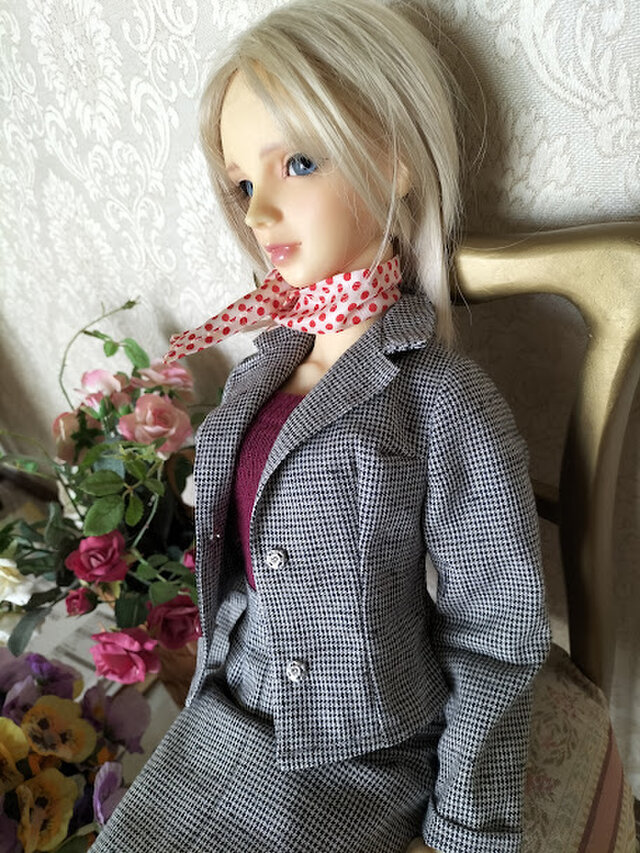 SD16タイプ用 チドリ格子のスーツセット | iichi ハンドメイド・クラフト作品・手仕事品の通販