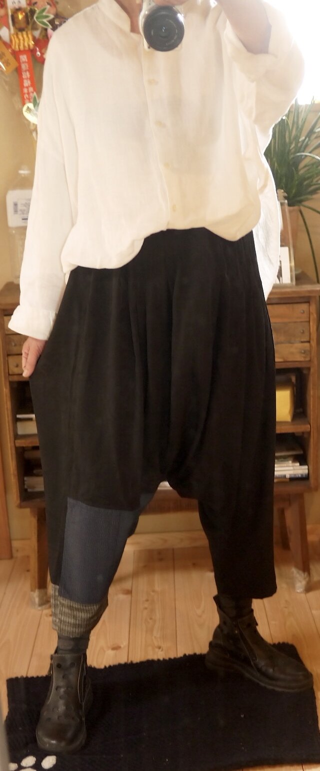 正絹羽織からサルエルパンツ | iichi ハンドメイド・クラフト作品・手仕事品の通販