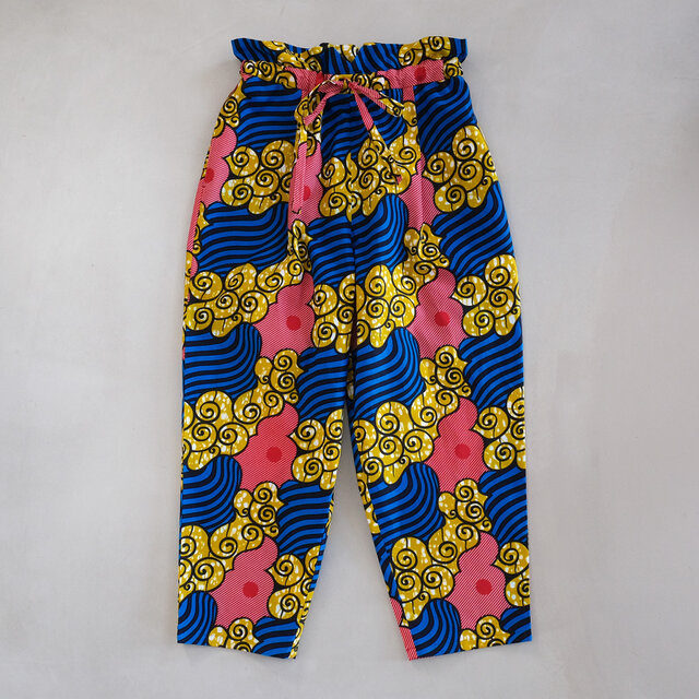 受注制作】ユニセックスで履けるバルーンパンツ アフリカンワックスファブリック / Cloud Nine | iichi ハンドメイド・クラフト作品・手仕事品の通販