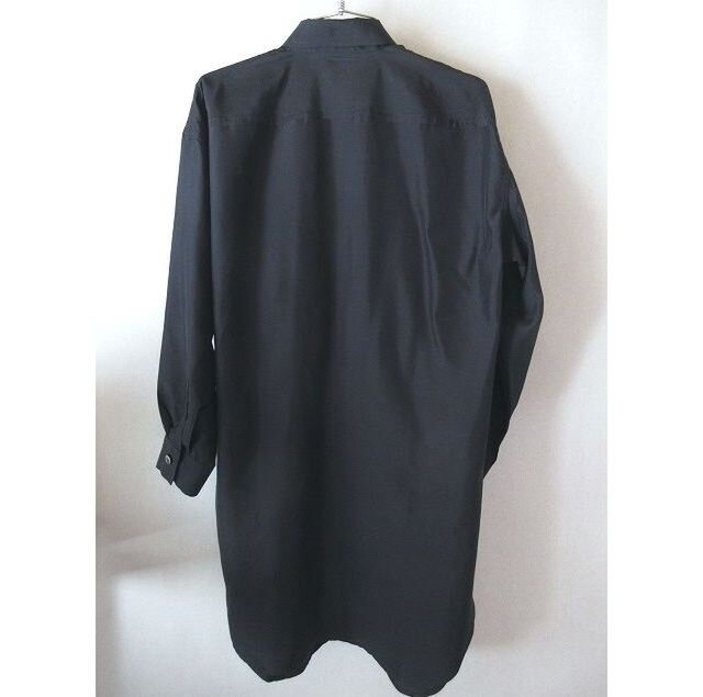 1）シルクシャツ・濃紺・平織り・着丈90cm | iichi 日々の暮らしを心地よくするハンドメイドやアンティークのマーケットプレイス