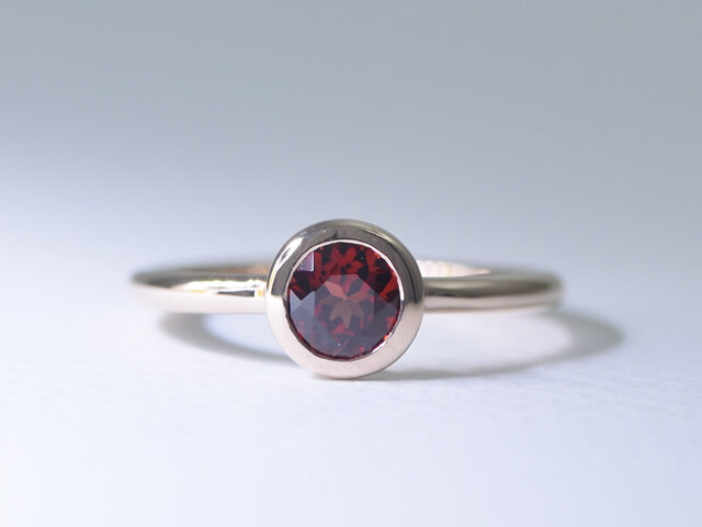 Garnet_0.62ct K18PG Ring 【Ponte/ポンテ】 | iichi ハンドメイド・クラフト作品・手仕事品の通販