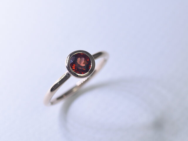 Garnet_0.62ct K18PG Ring 【Ponte/ポンテ】 | iichi ハンドメイド・クラフト作品・手仕事品の通販