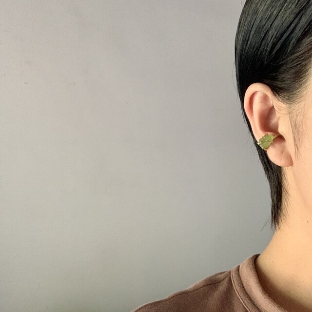 ペリドットのリング （2wayイヤーカフ変更可） | iichi ハンドメイド・クラフト作品・手仕事品の通販