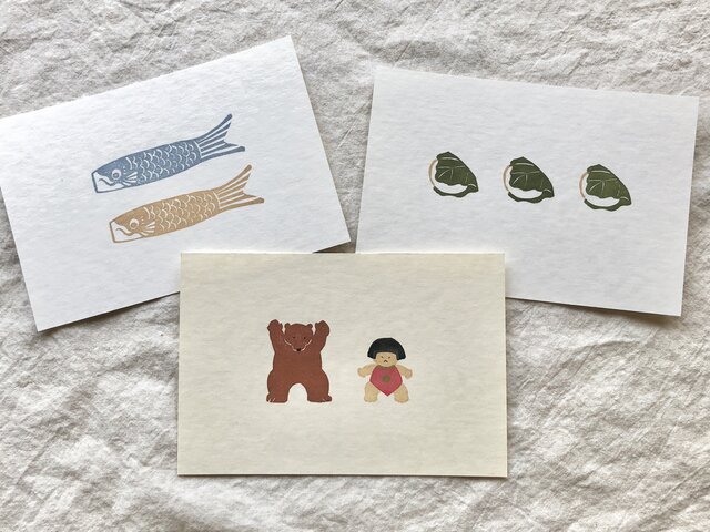 端午の節句ポストカード3枚set | iichi 日々の暮らしを心地よくするハンドメイドやアンティークのマーケットプレイス