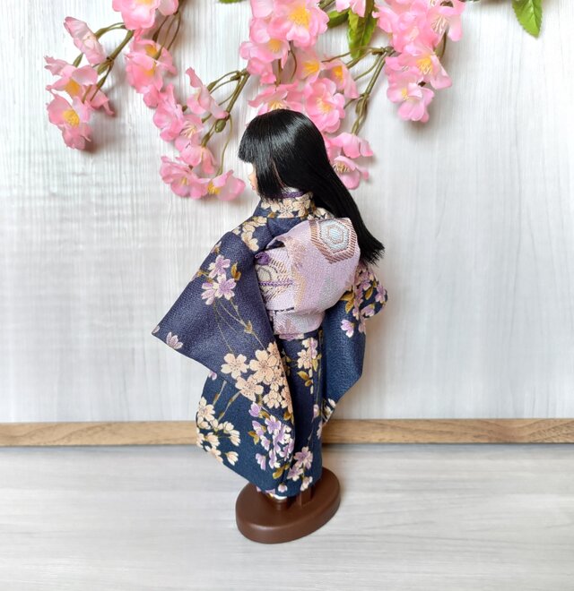 「夜桜」22cmドール振袖着物 | iichi ハンドメイド・クラフト作品・手仕事品の通販
