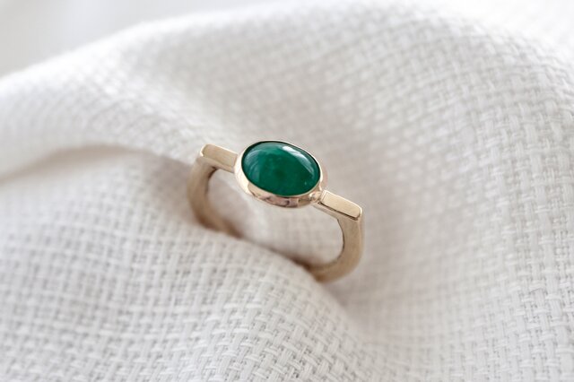 K10[afghanistanのemerald]ring | iichi ハンドメイド・クラフト作品・手仕事品の通販