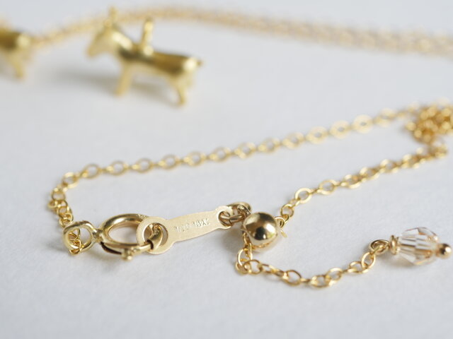 14kgf＊ブルテリアのネックレス | iichi ハンドメイド・クラフト作品・手仕事品の通販