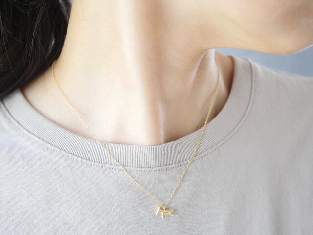 14kgf＊ブルテリアのネックレス | iichi 日々の暮らしを心地よくするハンドメイドやアンティークのマーケットプレイス