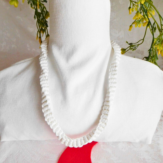 重ねる・つなげる… 組み合わせの楽しみ広げるネックレス 白 55cm | iichi ハンドメイド・クラフト作品・手仕事品の通販