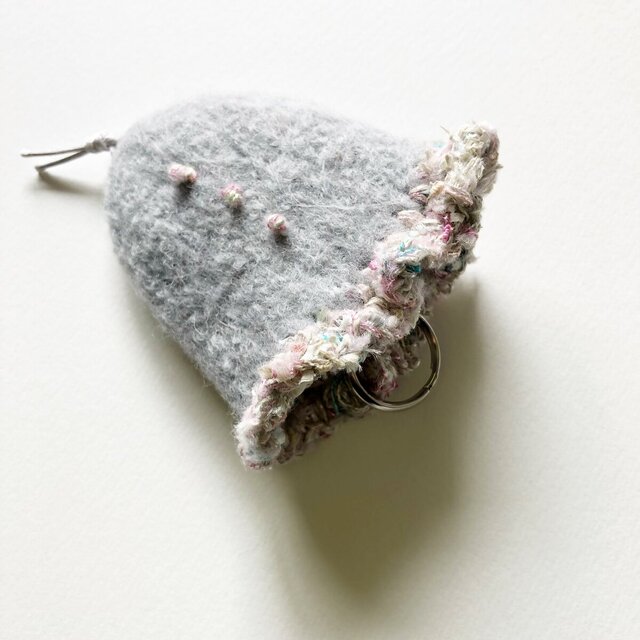 鍵のセータkeycase jellyfish glay 編みもの | iichi ハンドメイド・クラフト作品・手仕事品の通販