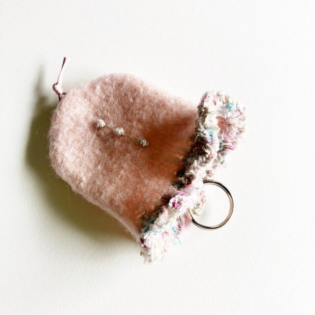 鍵のセータkeycase jellyfish pink 編みもの | iichi ハンドメイド・クラフト作品・手仕事品の通販