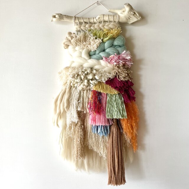 【一点もの】流木 ウィービングタペストリー『primitive, r.』 | iichi ハンドメイド・クラフト作品・手仕事品の通販