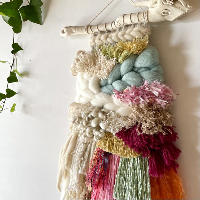 【一点もの】流木 ウィービングタペストリー『primitive, r.』 | iichi ハンドメイド・クラフト作品・手仕事品の通販