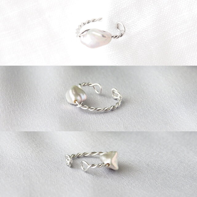 Twist Cuff（淡水ケシパール） | iichi ハンドメイド・クラフト作品・手仕事品の通販