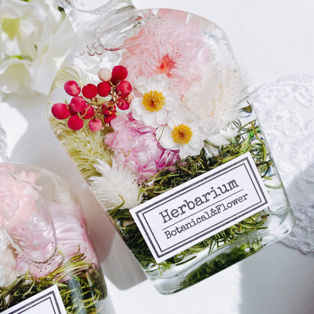 母の日spring pink 春のハーバリウム フラワーギフト | iichi ハンドメイド・クラフト作品・手仕事品の通販