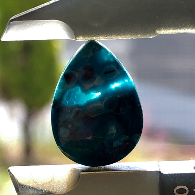 クリソコラマラカイト[111] 18x13mm 天然石 / カボション / ルース | iichi ハンドメイド・クラフト作品・手仕事品の通販