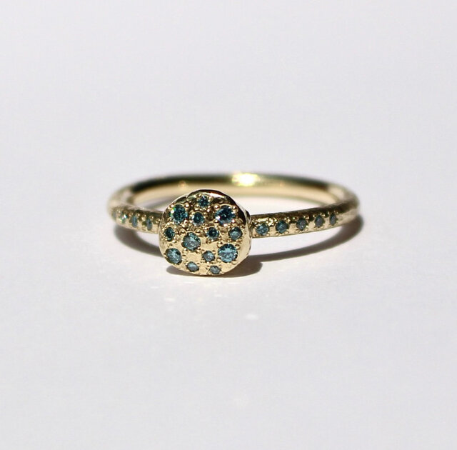 Tepe sky blue diamond ring | iichi ハンドメイド・クラフト作品・手仕事品の通販