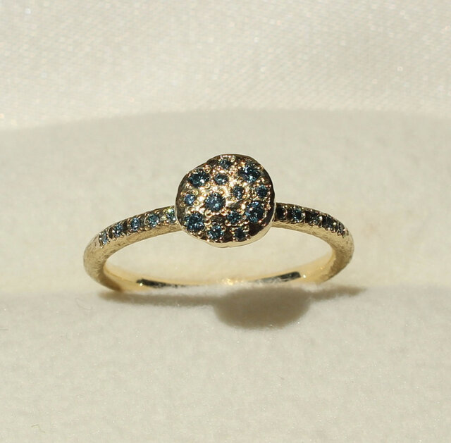 Tepe sky blue diamond ring | iichi ハンドメイド・クラフト作品・手仕事品の通販