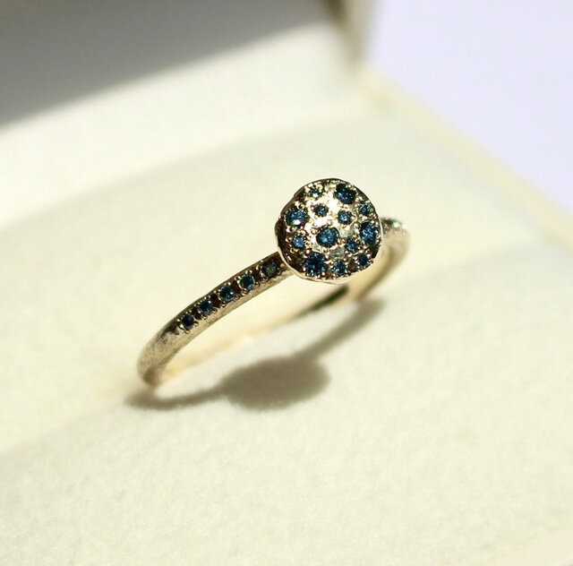 Tepe sky blue diamond ring | iichi ハンドメイド・クラフト作品・手仕事品の通販