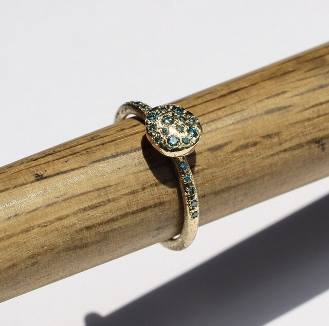 Tepe sky blue diamond ring | iichi ハンドメイド・クラフト作品・手仕事品の通販