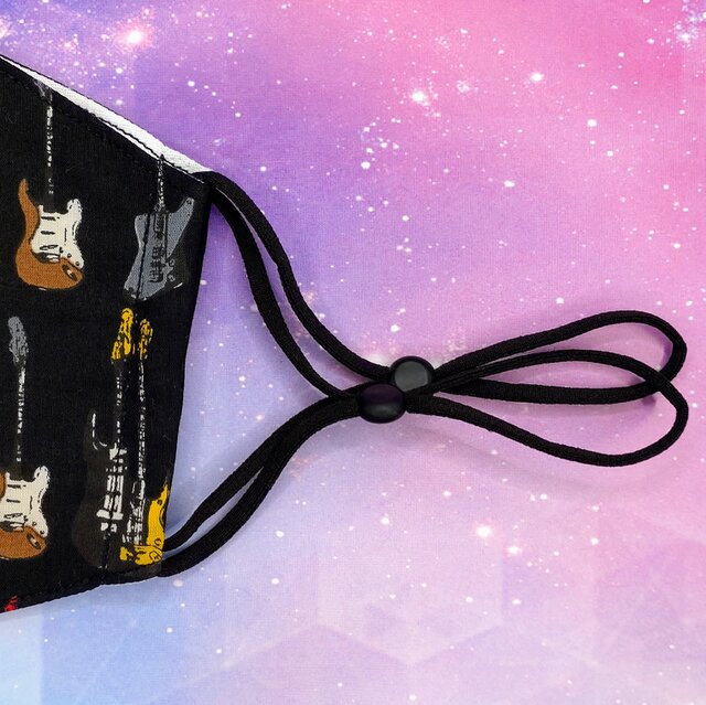 う074 ギター柄☆立体マスク | iichi ハンドメイド・クラフト作品・手仕事品の通販