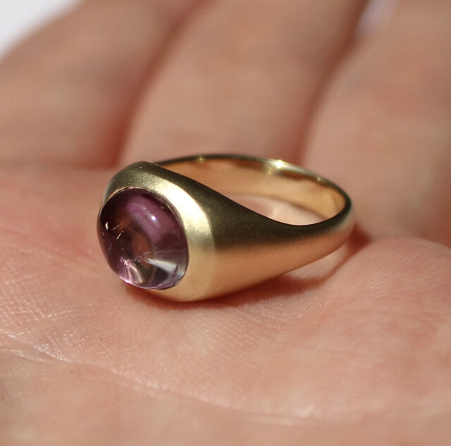 Bicolor amethyst Ring / K10YG | iichi ハンドメイド・クラフト作品・手仕事品の通販