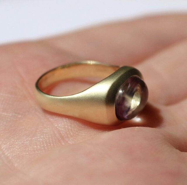 Bicolor amethyst Ring / K10YG | iichi ハンドメイド・クラフト作品・手仕事品の通販