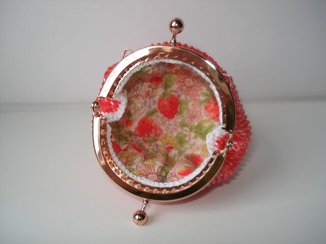 Beaded Purse --Strawberry Jam-- (S) | iichi ハンドメイド・クラフト作品・手仕事品の通販