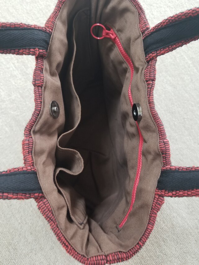 裂き織りタックバッグ | iichi ハンドメイド・クラフト作品・手仕事品の通販