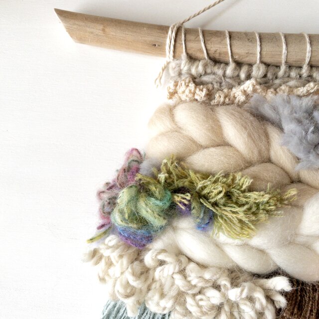 【一点もの】流木 ウィービングタペストリー『primitive, s.』 | iichi ハンドメイド・クラフト作品・手仕事品の通販