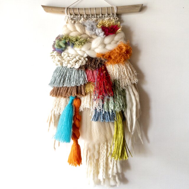 【一点もの】流木 ウィービングタペストリー『primitive, s.』 | iichi ハンドメイド・クラフト作品・手仕事品の通販