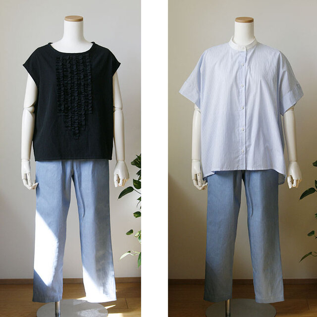 ペグパンツ ブリーチブルー（ML） | iichi ハンドメイド・クラフト作品・手仕事品の通販