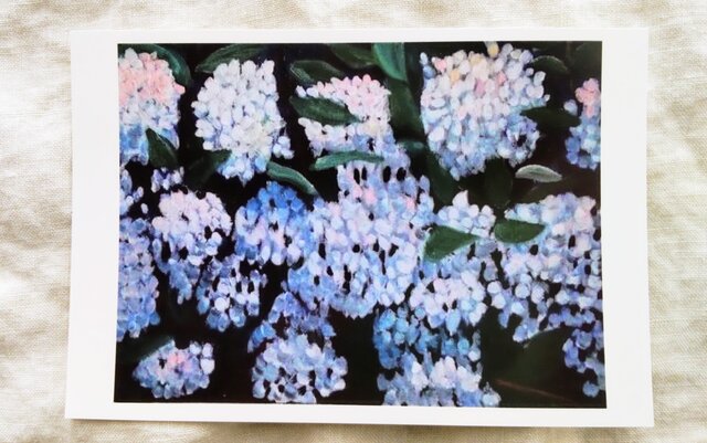 メッセージカード・10枚「紫陽花」A6サイズ（葉書サイズ）・OPP袋入り/送料無料・初期モデル | iichi 日々の暮らしを心地よくするハンドメイドやアンティークのマーケットプレイス