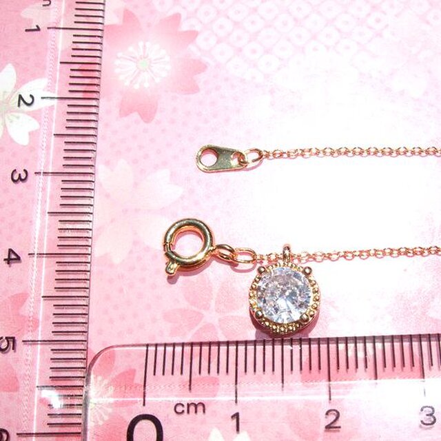 ☆送料無料☆ 一粒CZ超極細ネックレス（6mm | iichi ハンドメイド・クラフト作品・手仕事品の通販