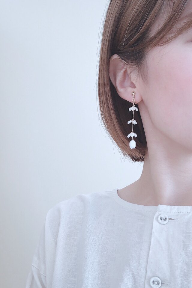 Demi Ivory Leaves [ Silver ] | iichi ハンドメイド・クラフト作品・手仕事品の通販