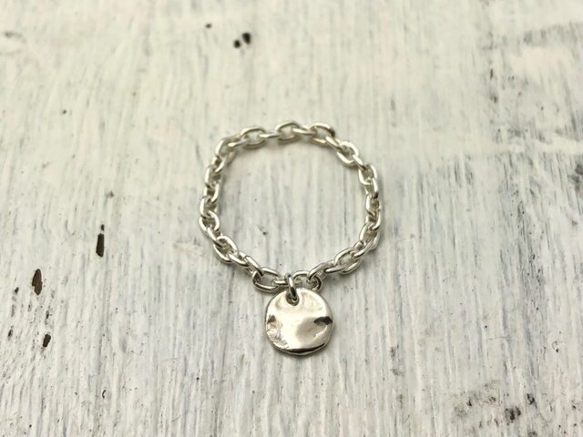 9号/プレートチェーンリング【S】/silver925/No.00196224 | iichi ハンドメイド・クラフト作品・手仕事品の通販