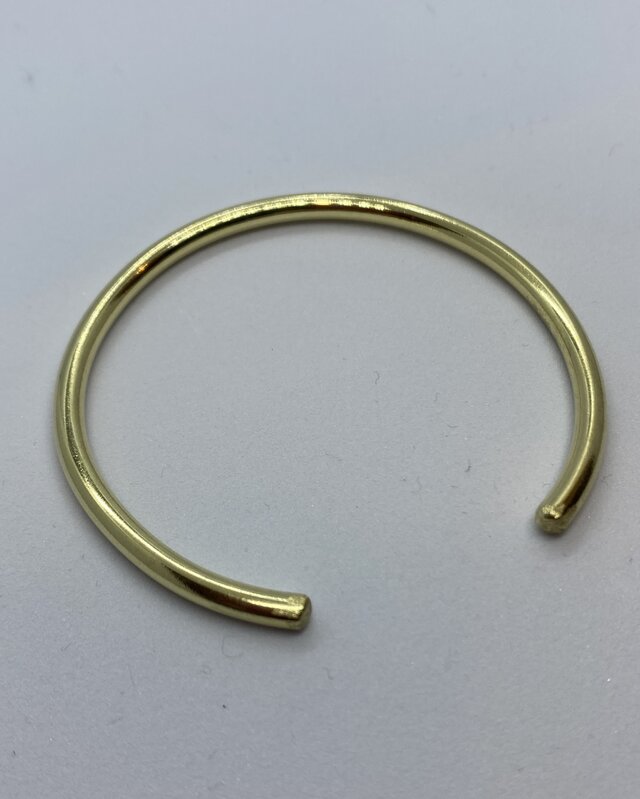 真鍮バングル 3.5mm丸線 【丸型】 | iichi ハンドメイド・クラフト作品・手仕事品の通販