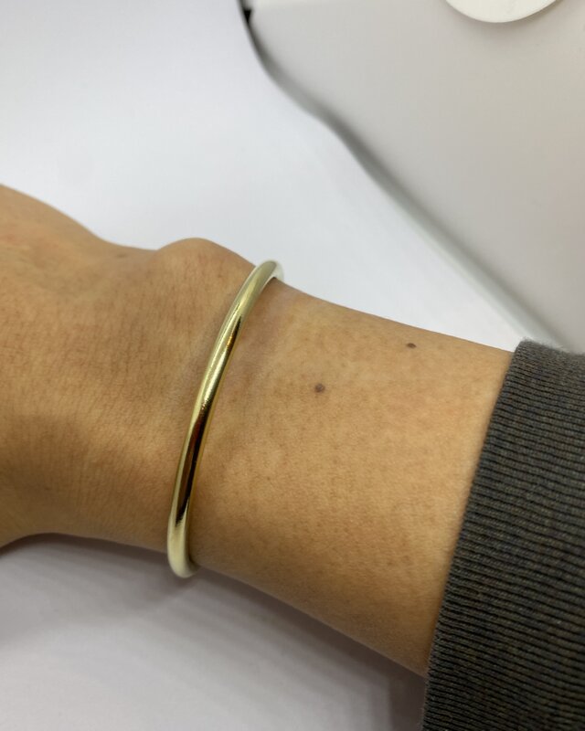 真鍮バングル 3.5mm丸線 【丸型】 | iichi ハンドメイド・クラフト作品・手仕事品の通販