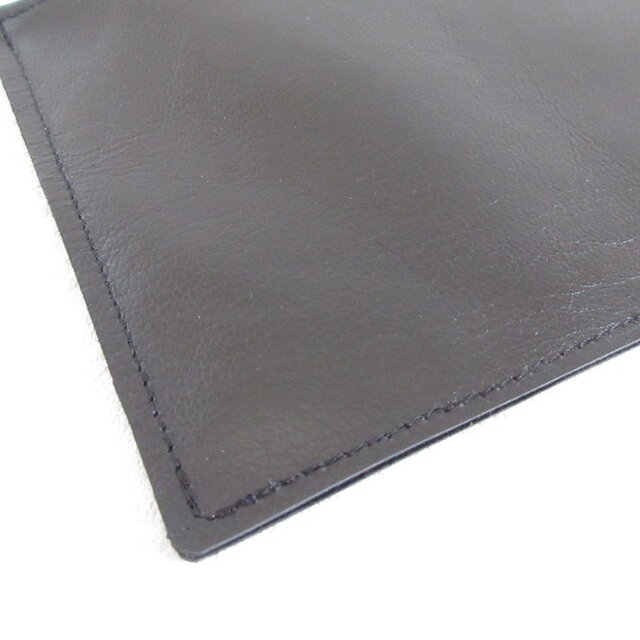 「紫陽花様フォロー割り品」A6対応・フラットマルチケース《カーフスキン》ブラック・0317 | iichi 日々の暮らしを心地よくするハンドメイドやアンティークのマーケットプレイス