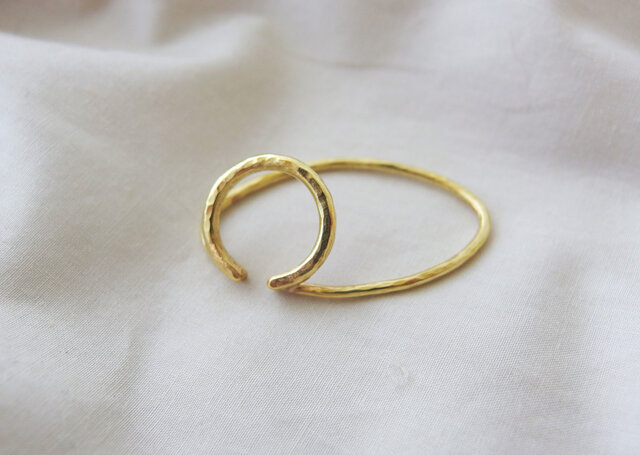 イヤーカフ 2連 brass | iichi ハンドメイド・クラフト作品・手仕事品の通販