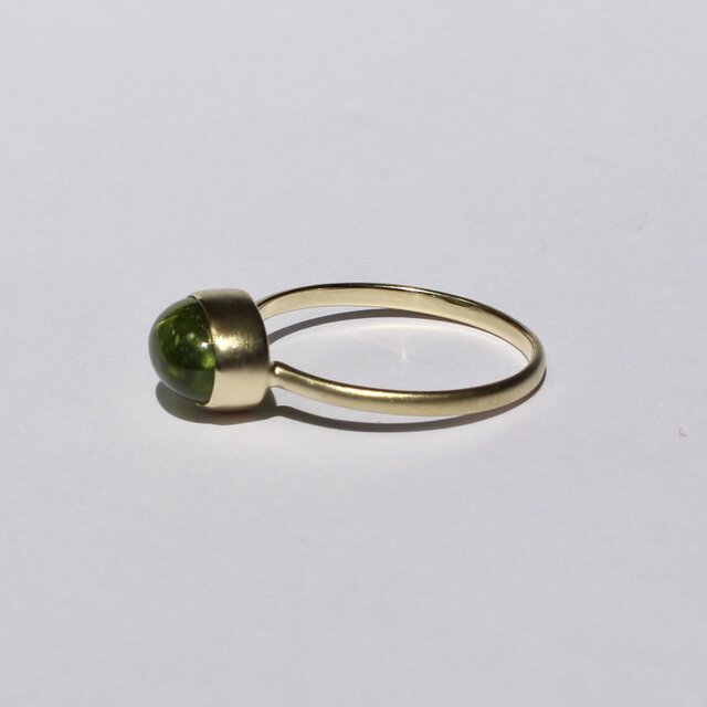 Peridot cabochon / K10YG | iichi ハンドメイド・クラフト作品・手仕事品の通販