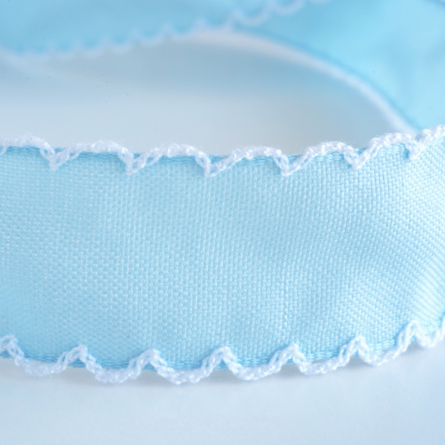 (1m) スカラップリボン 25mm 水色 | iichi ハンドメイド・クラフト作品・手仕事品の通販