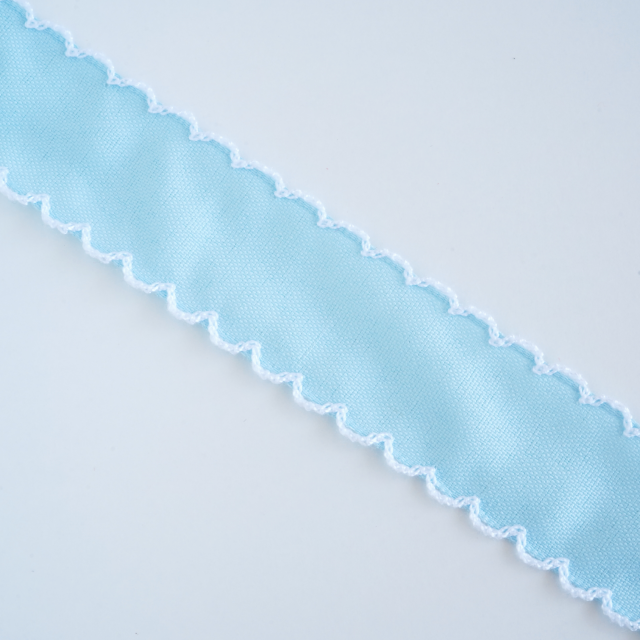 (1m) スカラップリボン 25mm 水色 | iichi ハンドメイド・クラフト作品・手仕事品の通販