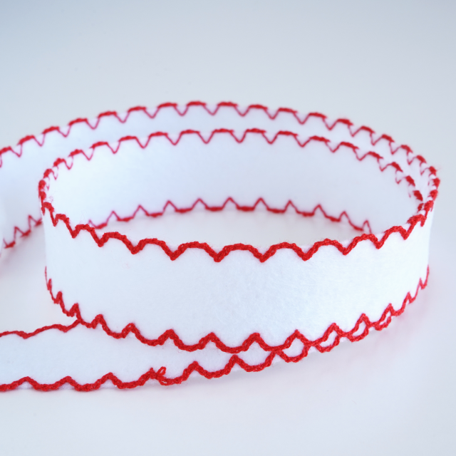 (1m) フェルトリボン 25mm スカラップ 白 | iichi ハンドメイド・クラフト作品・手仕事品の通販